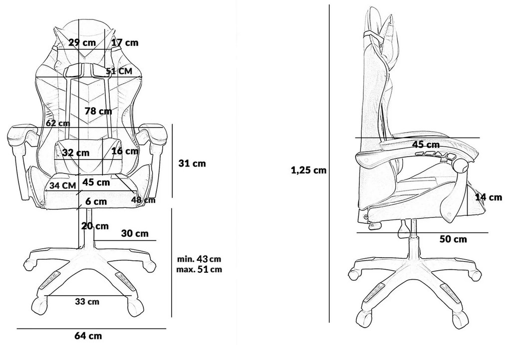 Herní židle SPORT s masážní funkcí KG108 černo-červená
