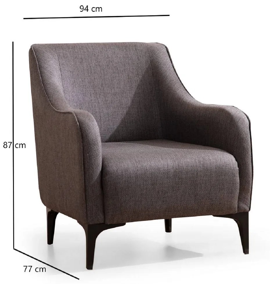 Designové křeslo Beasley tmavě šedé