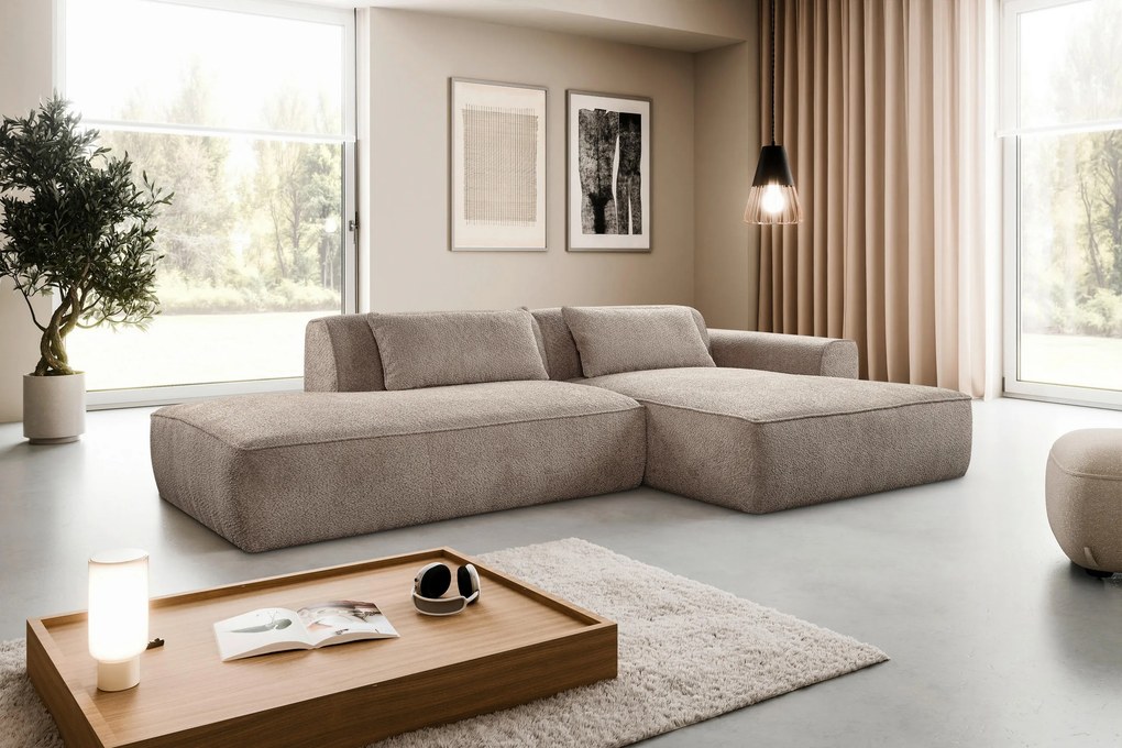 XXXLutz ROHOVÁ SEDAČKA, plast, textil, kompozitní dřevo, šedohnědá MID.YOU - Sedací soupravy - 000694009636