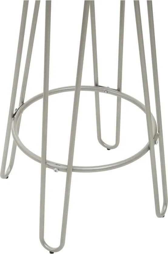 Barová stolička z jilmového dřeva ve stříbrné barvě/v přírodní barvě (výška sedáku 75 cm) District – Premier Housewares