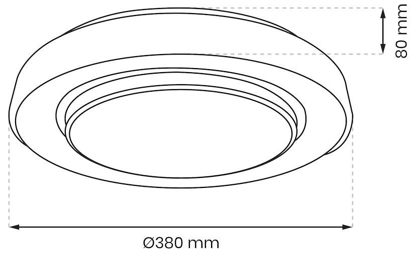Stropní LED svítidlo Naomi Smart, 1x LED 24w, 3000-6000k, b, RGB, s ovladačem