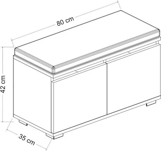 Botník Drago Walnut and Black