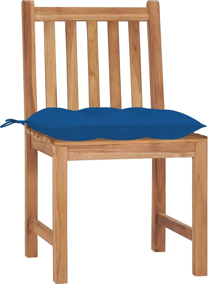 Zahradní židle 4 ks s poduškami masivní teak 3073113