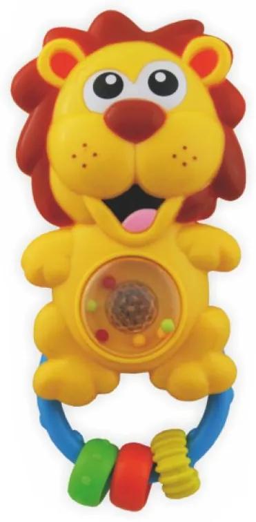Dětské chrastítko se zvukem Baby Mix lev Žlutá