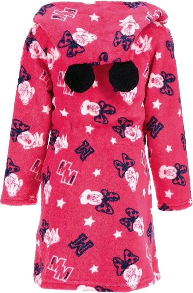 Dětský / dívčí coral fleece župan s kapucí Minnie Mouse - Disney, EU 98 Růžová