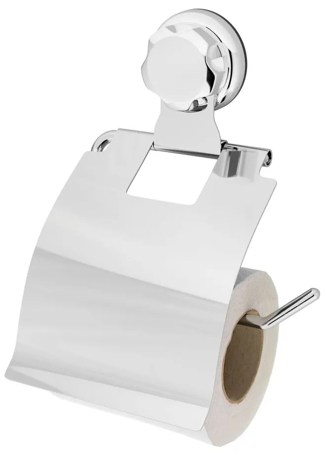 Samodržící kovový držák na toaletní papír ve stříbrné barvě Bestlock Bath – Compactor