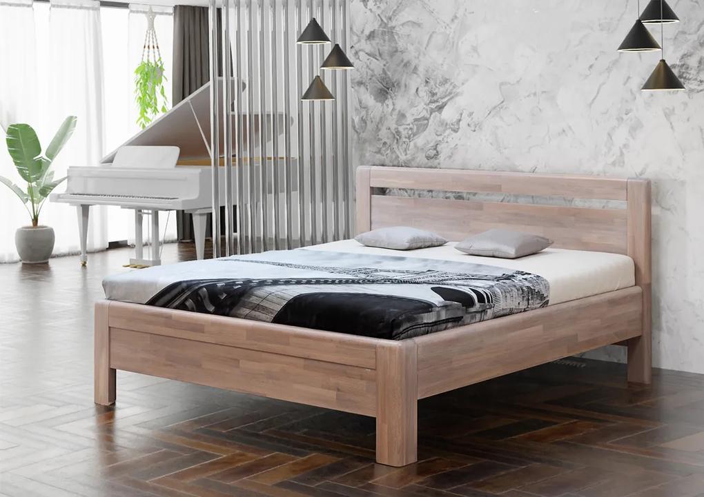 BMB Adriana Klasik postel - dub Moření: Olej bílý, Provedení: Dub průběžný, Rozměr: 180 x 200 cm