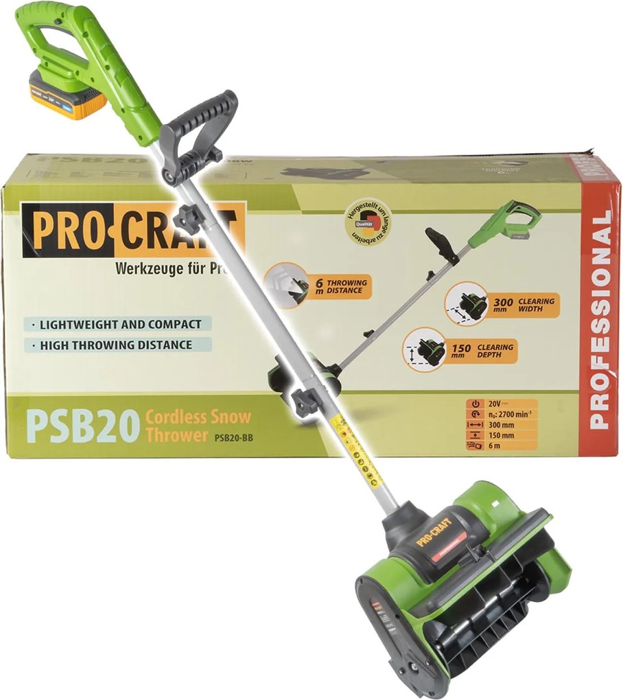 Procraft PSB20bb - akumulátorová sněhová fréza (bez akumulátoru a nabíječky)