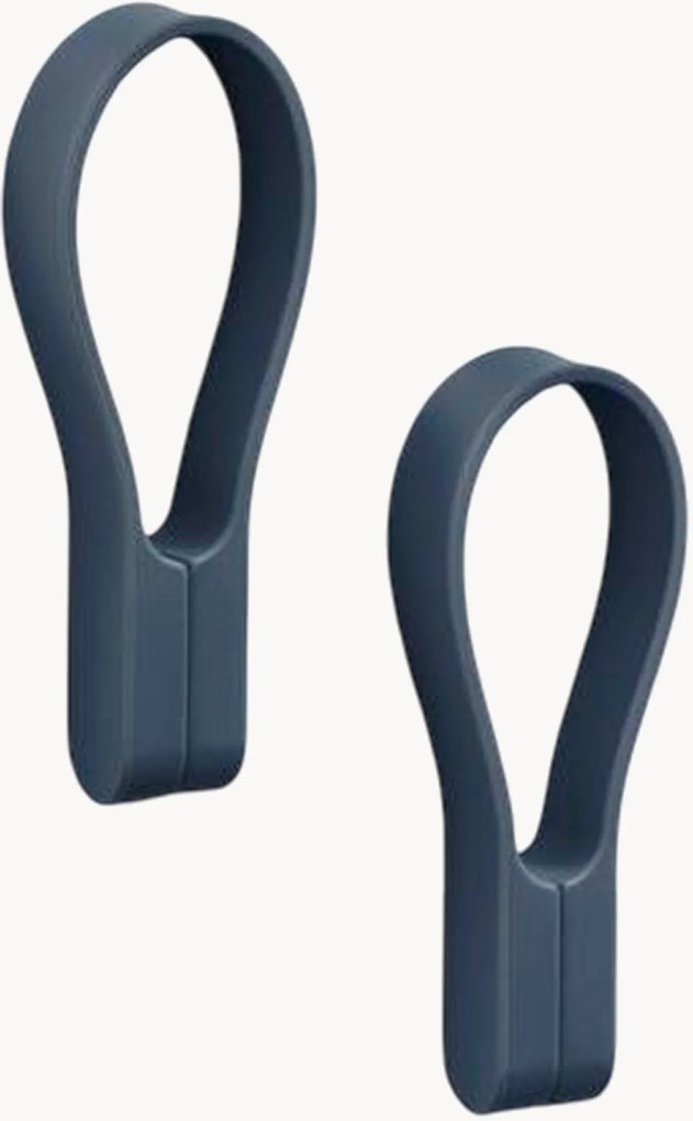Sada silikonových magnetických držáků na ručníky Loop, 2 díly