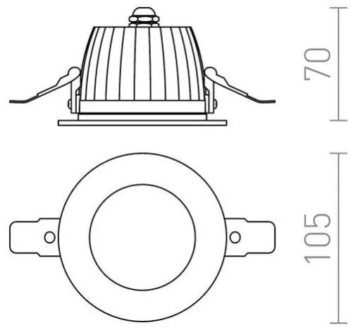 RED - Design Rendl-R10565- LED Koupelnové podhledové svítidlo AMIGA 8W/230V IP65