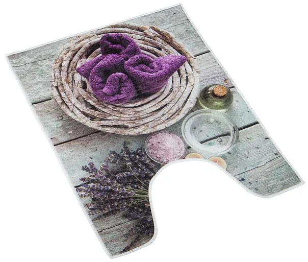 Bellatex koupelnová předložka 3D tisk 50x60 cm s výkrojem Levandule