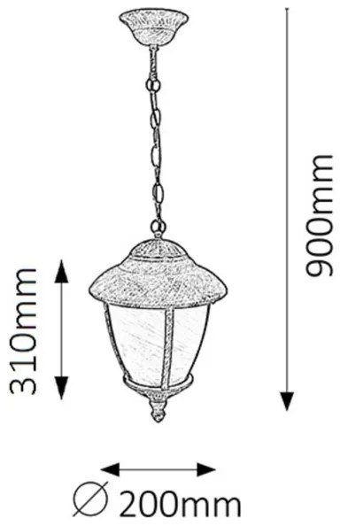 Rabalux 8479 - Venkovní lustr MADRID 1xE27/60W/230V