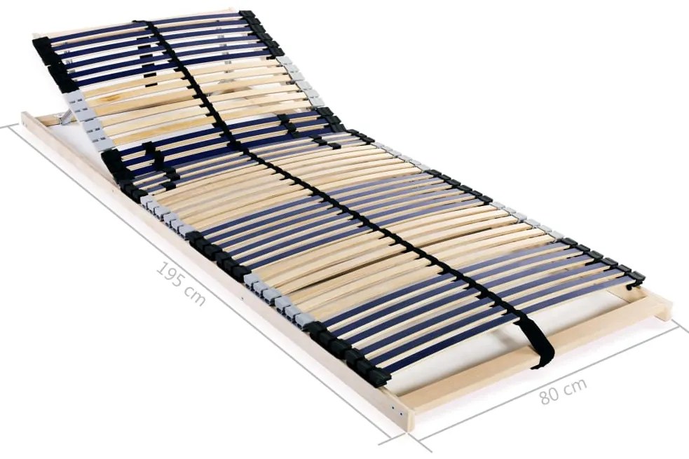 Lamelový rošt postele se 42 lamelami 7 zón 80 x 200 cm - Default Title