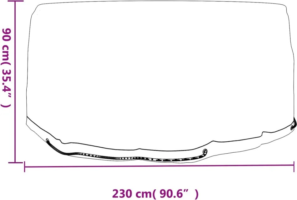 Plachty na zahradní nábytek 2 ks 10 oček Ø 230 x 90 cm kulaté 3155353