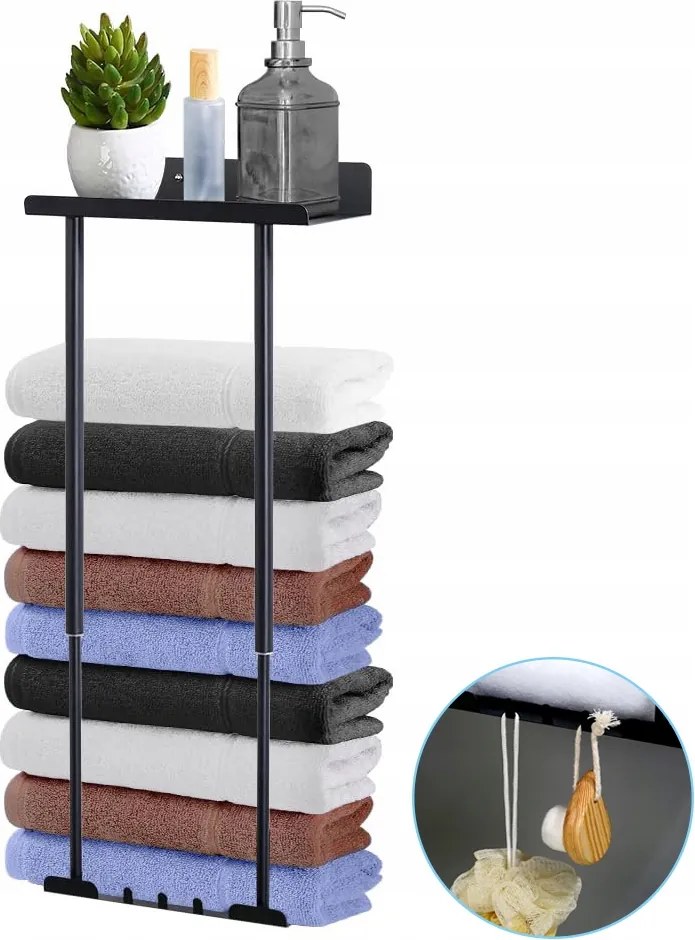 Držák na ručníky Samolepicí Ocelový Montáž Bez Vrtání