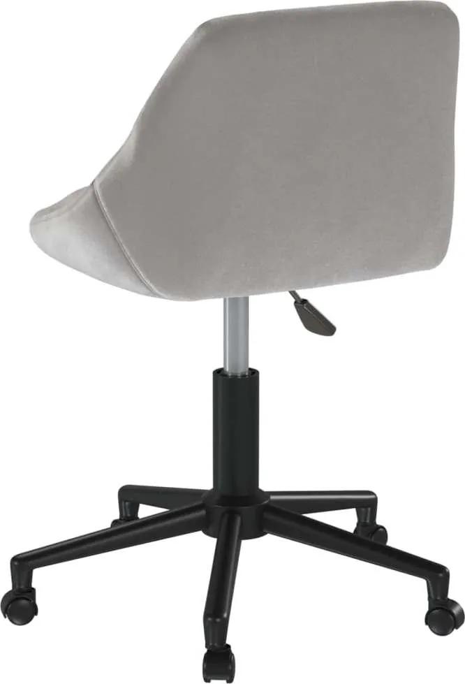 vidaXL Otočná jídelní židle samet [3089032] Barva: Černá
