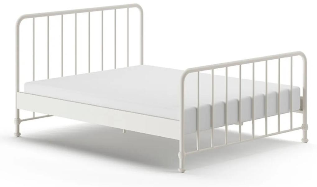 Bílá kovová postel Vipack Bronxx 160 x 200 cm