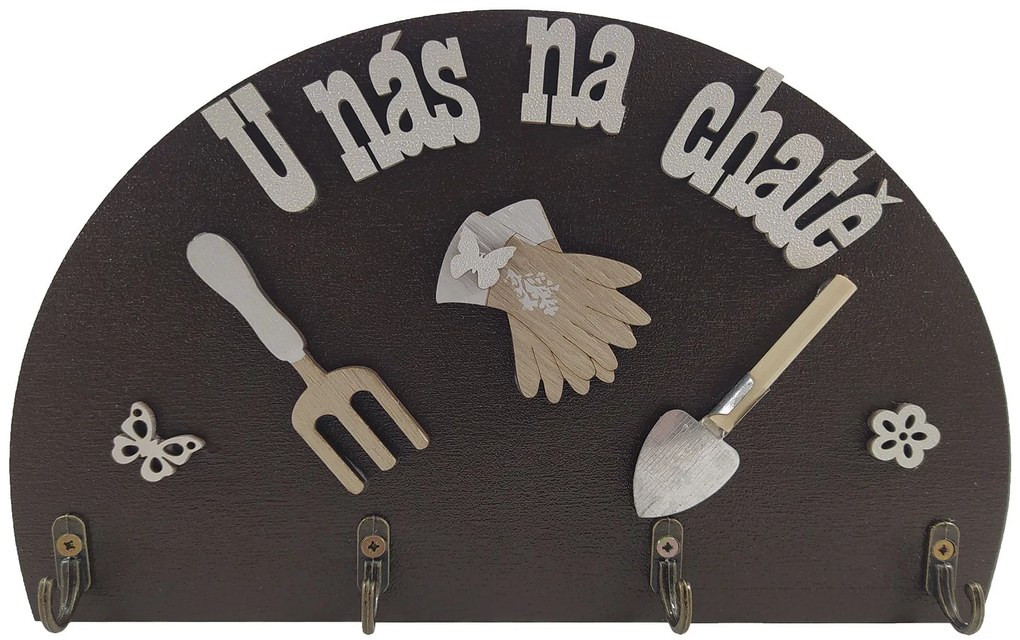 Falixen Věšák na klíče " U nás na chatě-2"