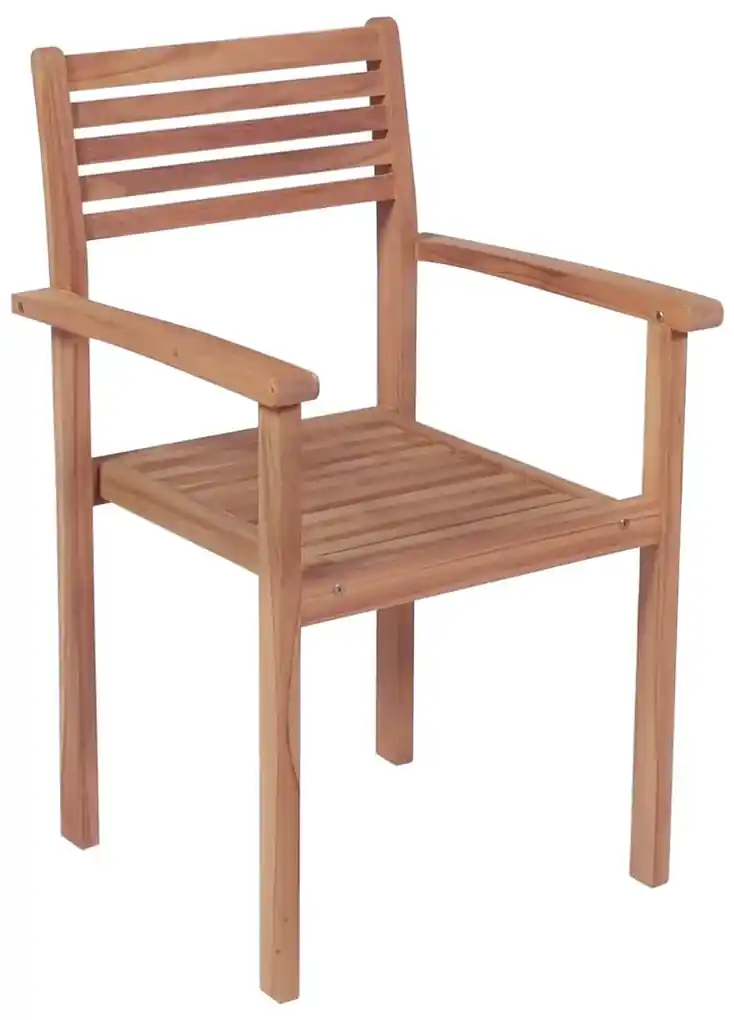 Zahradní židle 2 ks krémově bílé podušky masivní teak, 3062279 | BIANO