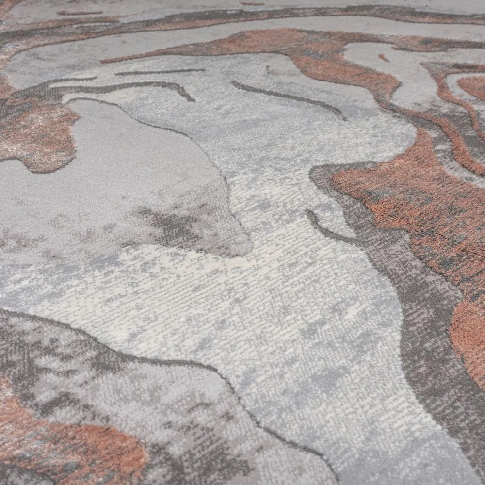 Flair Rugs, Kusový koberec Eris Marbled Blush, 80x150, růžová, ložnice