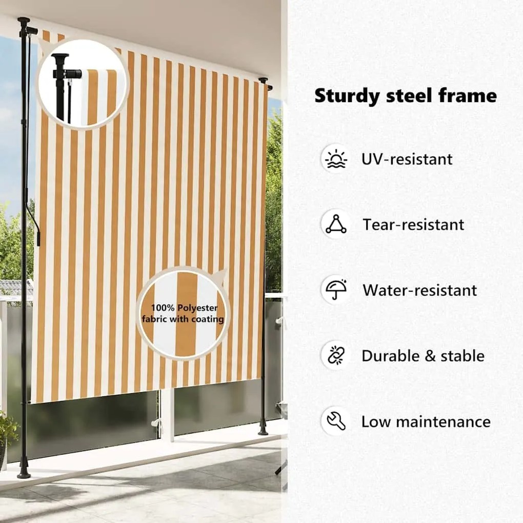 vidaXL Venkovní roleta 200 x 270 cm [368771] Barva: Oranžová