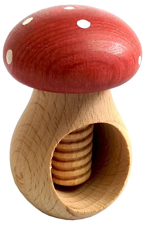 AMADEA Dřevěný louskáček na ořechy ve tvaru muchomůrky