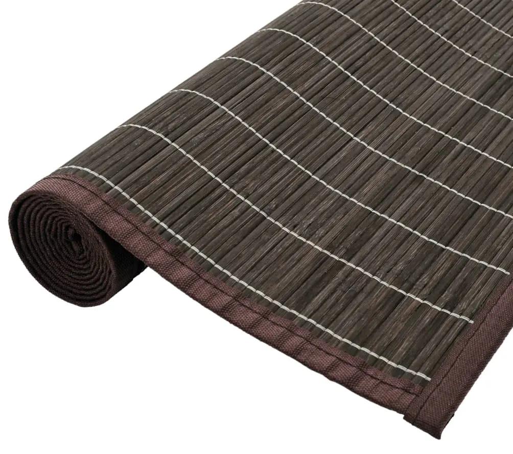 245834 vidaXL Bambusový koberec 80 x 200 cm tmavě hnědý