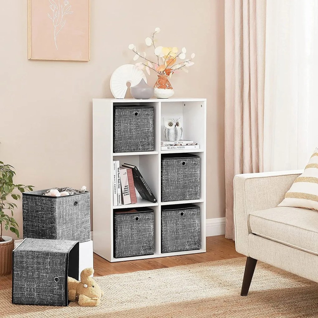 Úložné boxy Fora šedé - 6 kusů