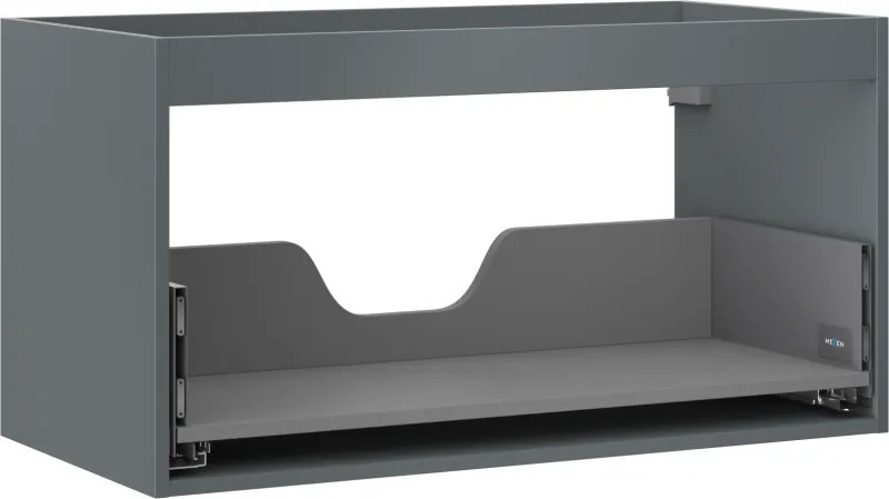 Mexen Box-A, závěsná skříňka 90 cm, 1 zásuvka, grafitová matná, 91AX0-0900-470-1-66