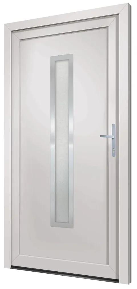Vchodové dveře bílé 108 x 208 cm PVC,  3187896