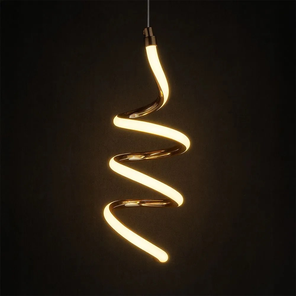 Toolight Toolight, LED závěsné stropní svítidlo, 12W, 3000K, LHJ096-1CP, růžové zlato, OSW-50041