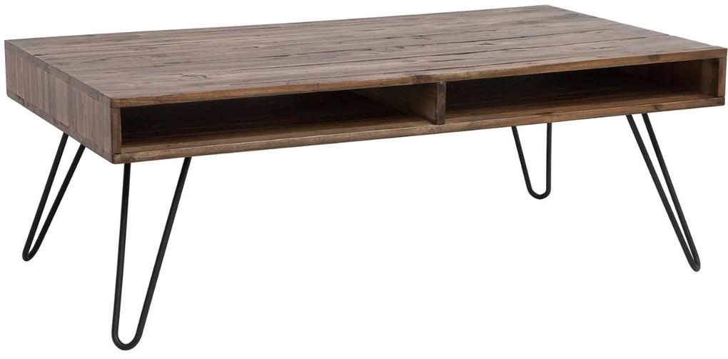 OnaDnes -20% Moebel Living Masivní akátový konferenční stolek Remus 110x60 cm