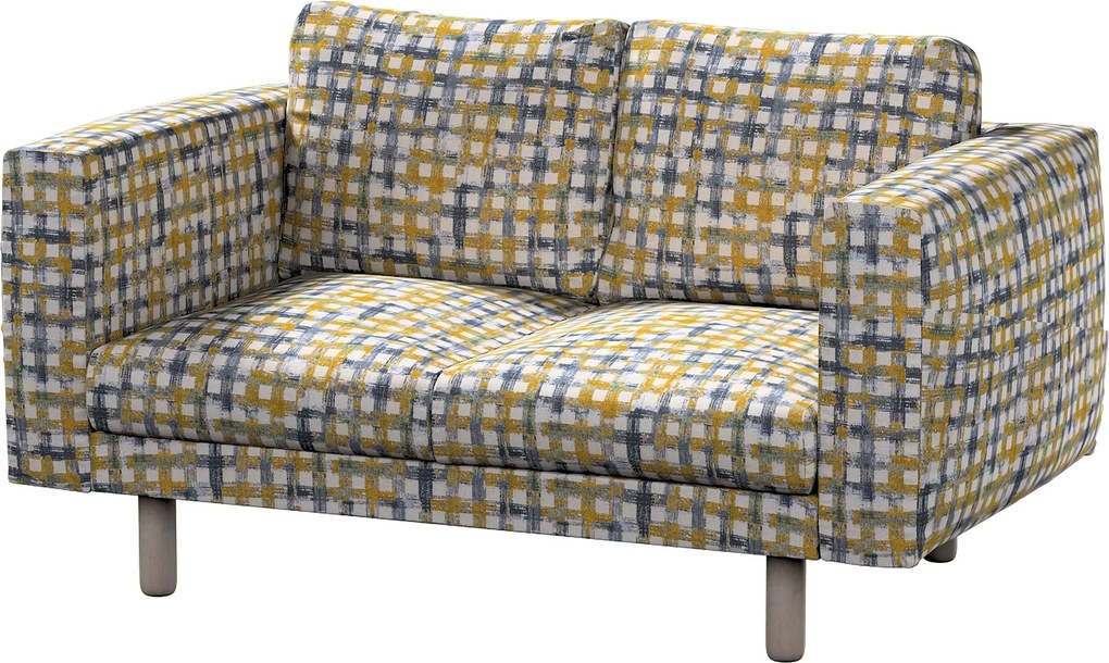 Potah na pohovku IKEA Norsborg 2-místná barva modrá látka pletený vzor, vzorované
