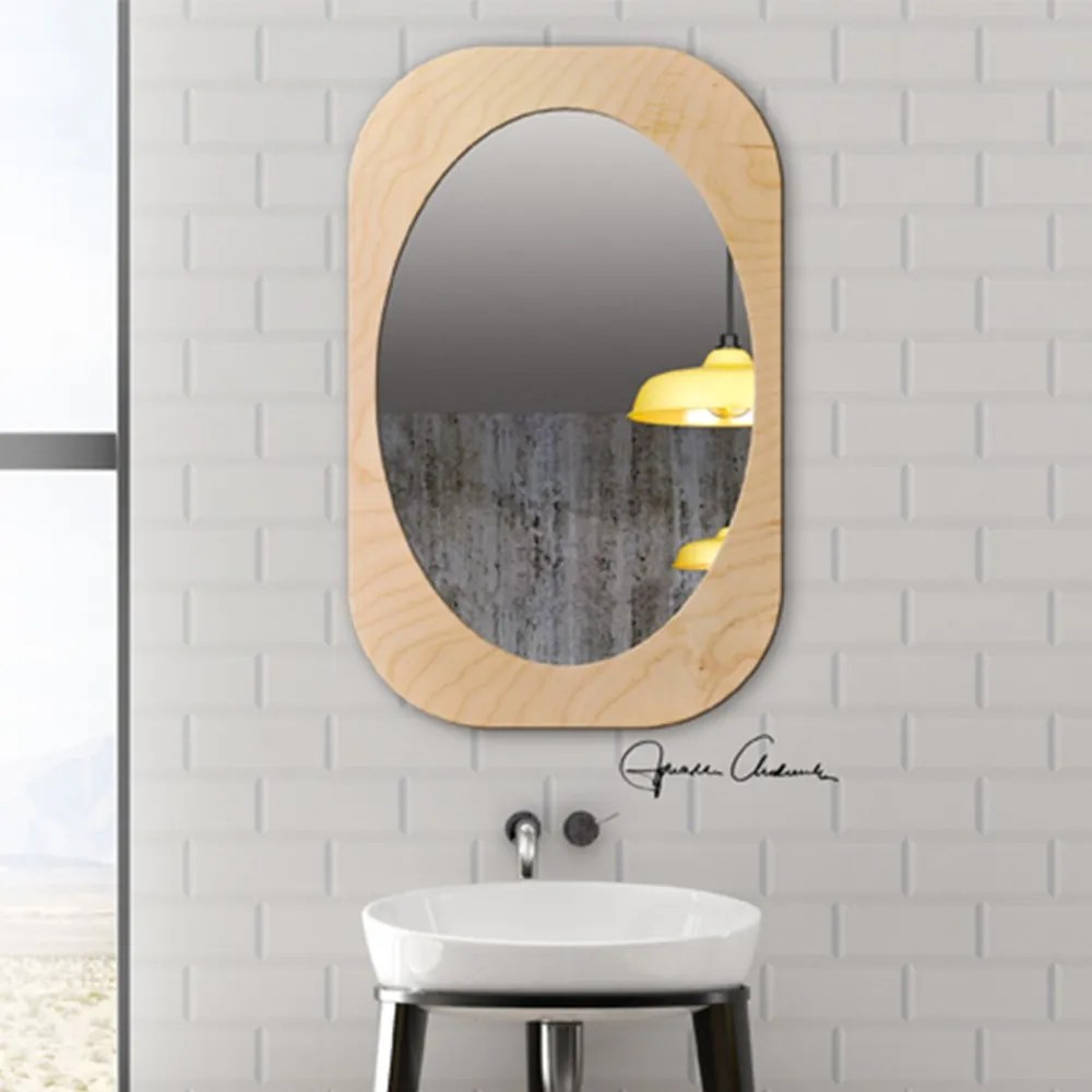 Zrcadlo Kames Wood Rozměr: 70 x 110 cm