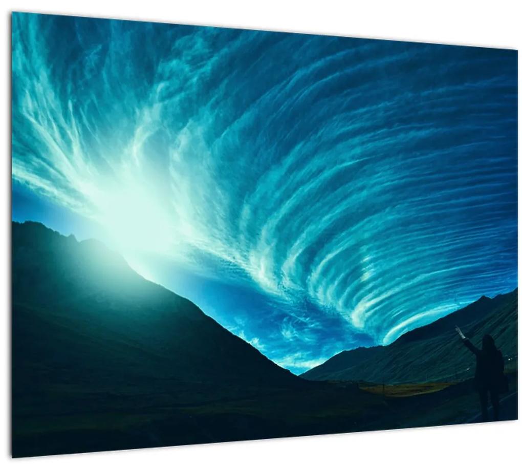 Skleněný obraz - Vlna z mraků (70x50 cm)