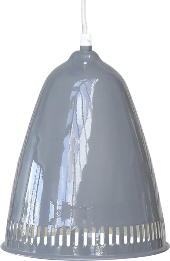 Závěsné kovové svítidlo 22 cm - šedé