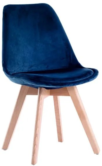 Bestent Sametová stolička skandinávský styl BLUE Glamor