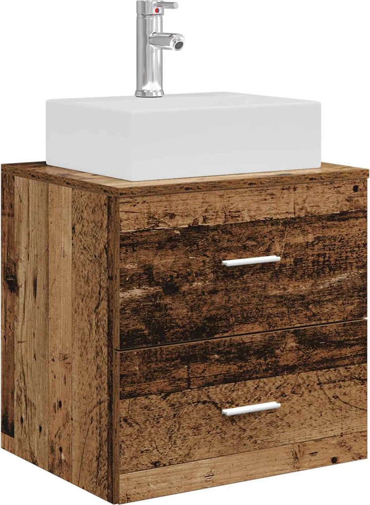 Sada koupelnových skříněk 3 ks Staré dřevo 49,5 x 41 x 62,5 cm 3405841