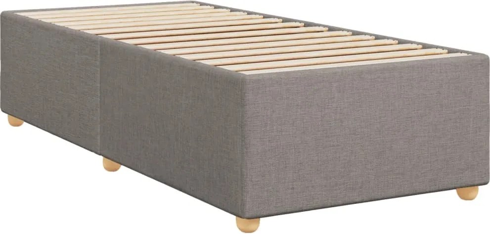 Rám postele bez matrací taupe 90x190 cm textil 3284698
