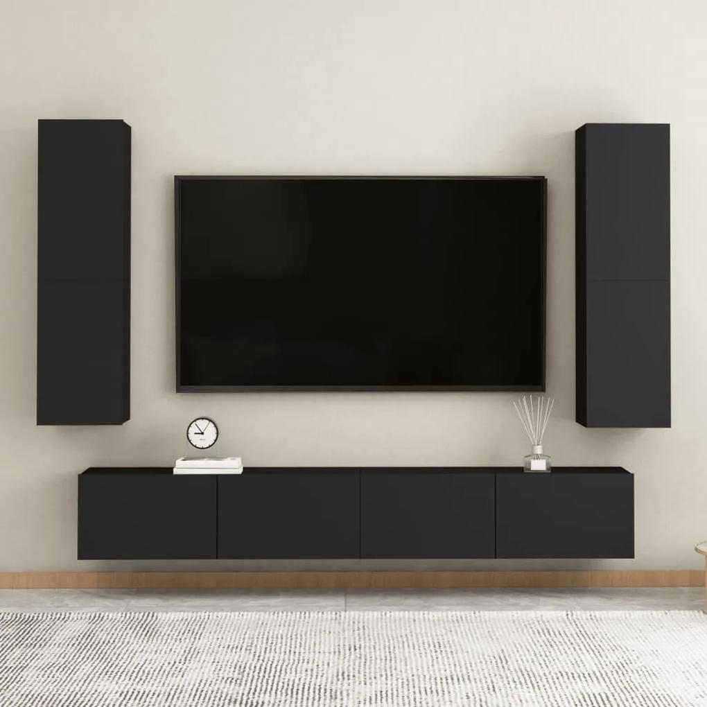 vidaXL TV stolek 30,5x30x110 cm kompozitní dřevo [803364] Barva: bílá a dub sonoma