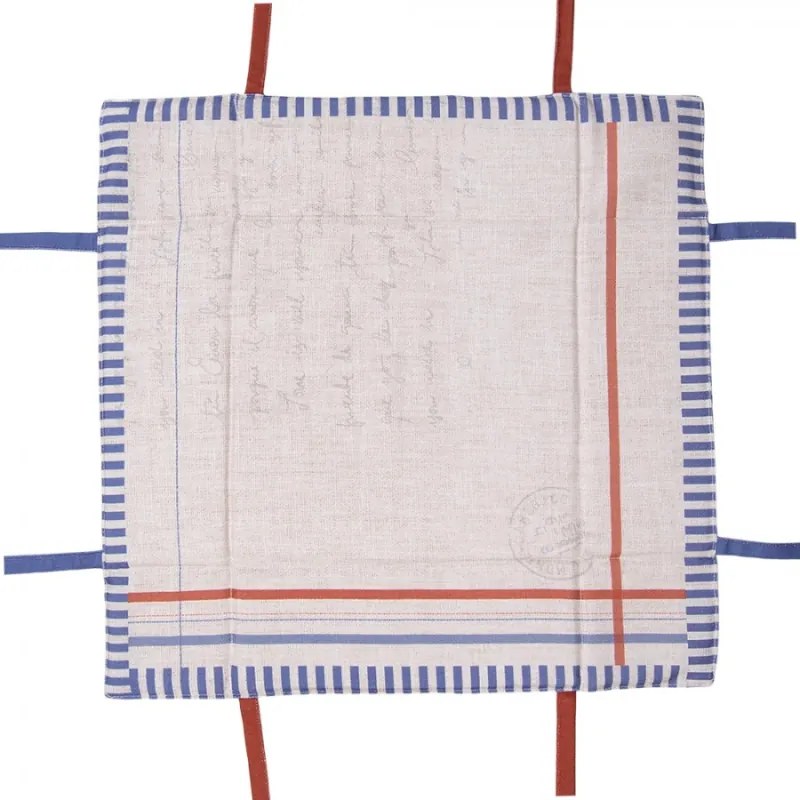 Béžový bavlněný košík na pečivo s kohoutem Devine French Roster – 35x35x8 cm