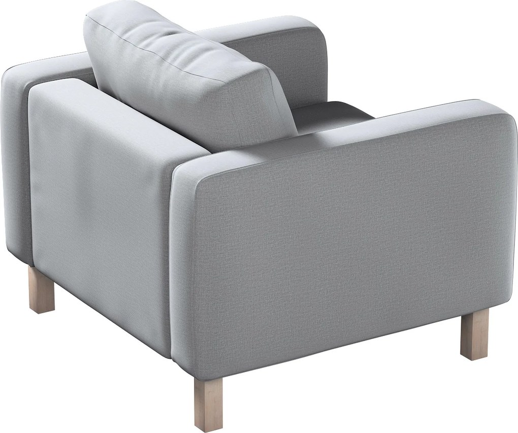 Potah na křeslo IKEA Karlstad, krátký barva šedá látka sametová