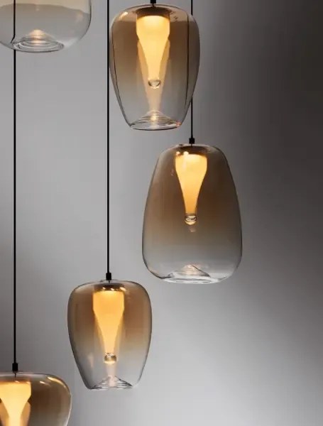 Designový lustr Oblo 5 Zlatá