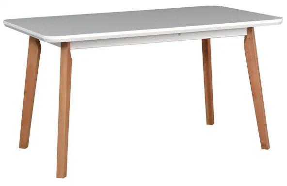 Rozkládací stůl Harry 80 x 140/180 VII, Barva dřeva: bílá, Barvy nožiček: Sonoma