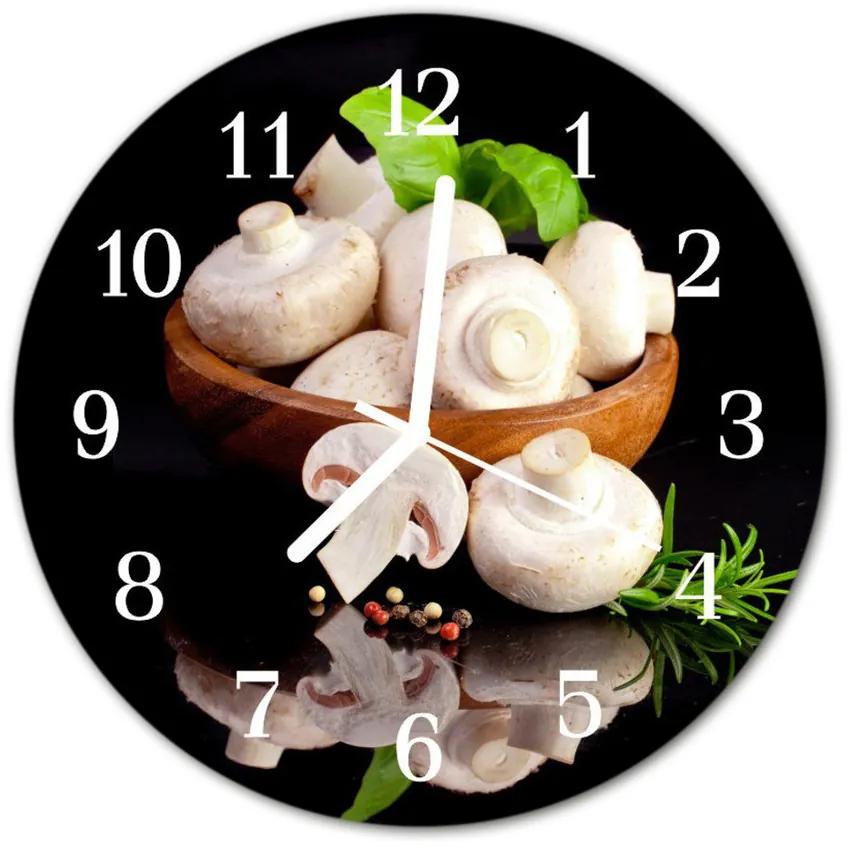 Skleněné hodiny kulaté houby