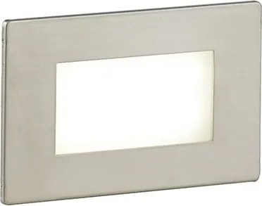 FAN INC-BOLT-503HP Zápustné venkovní svítidlo LED Bolt, bílá/nikl/polykarbonát, 3 W, 200 lm, 4000 K, IP65, včetně nouzové baterie 3 h, 10,7 x 3,25 - FANEUROPE