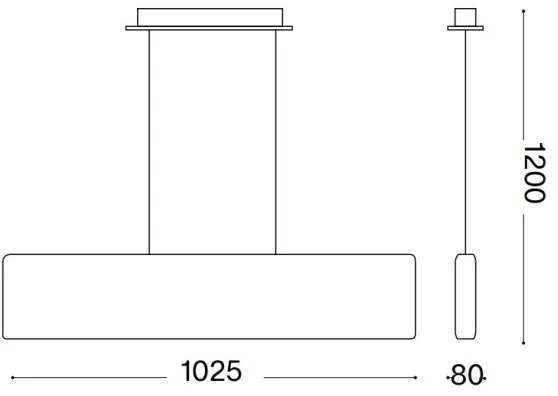 Ideal Lux - LED Lustr na lanku DESK LED/32W/230V 102,5 cm CRI 90 bílá