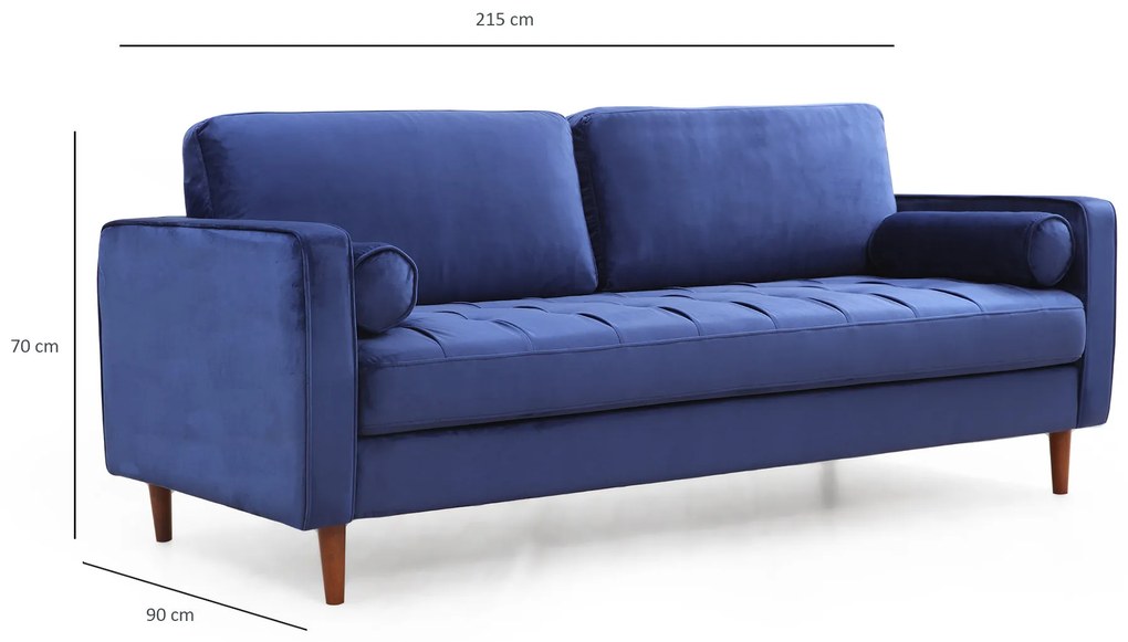 Hanah Home Třímístná pohovka ROME tmavě modrá 560ARE1333