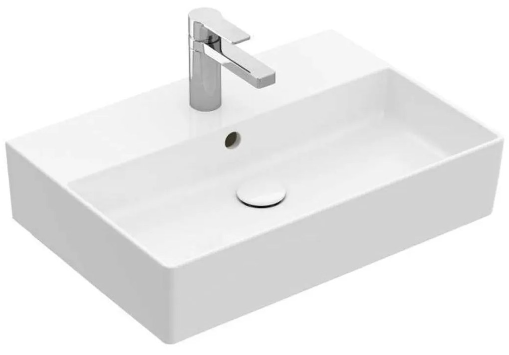 Villeroy & Boch Memento 2.0 - Umyvadlo 60x42 cm, s přepadem, otvor pro baterii, alpská bílá 4A226001