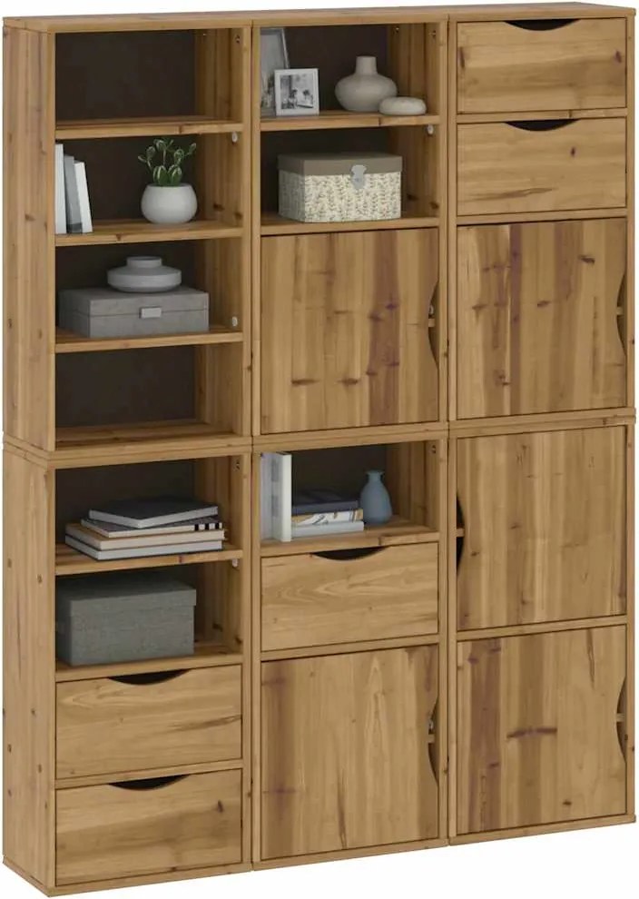 Boční skříňky 6 ks "ODDA" 40x24x79 cm Borovicový masiv 3365354